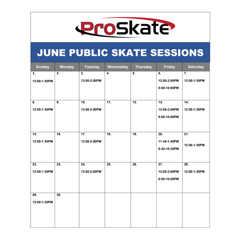 ProSkate - Public Skating Information